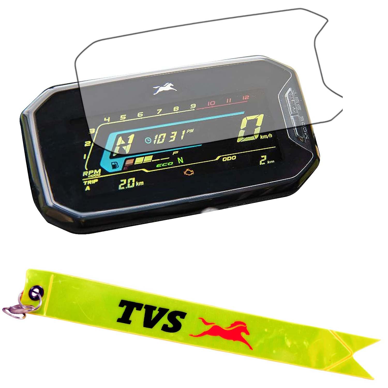 R.J.VON Plastic - Bike Speedo Meter Screen Guard With Key Tag For - Tvs ...