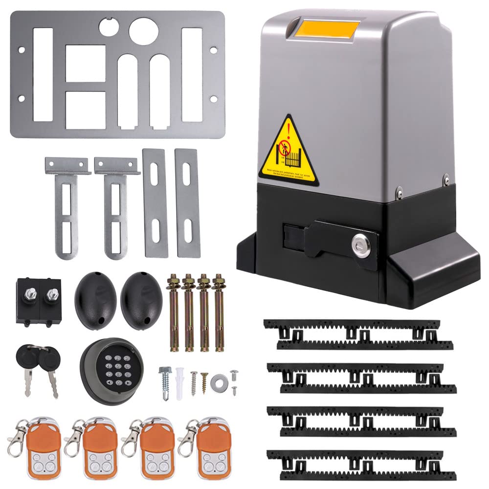 4m Tracks Sliding Gate Opener, 1800 KG Automatic Sliding Gate with 4 ...