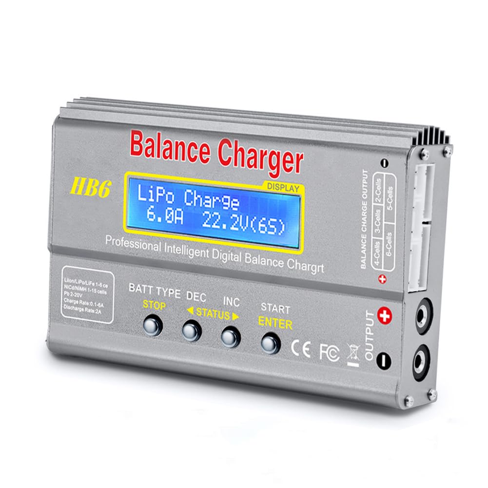 Snapklik.com : Lipo Battery Charger,RC Car Charger 1S-6S Lipo Balance ...