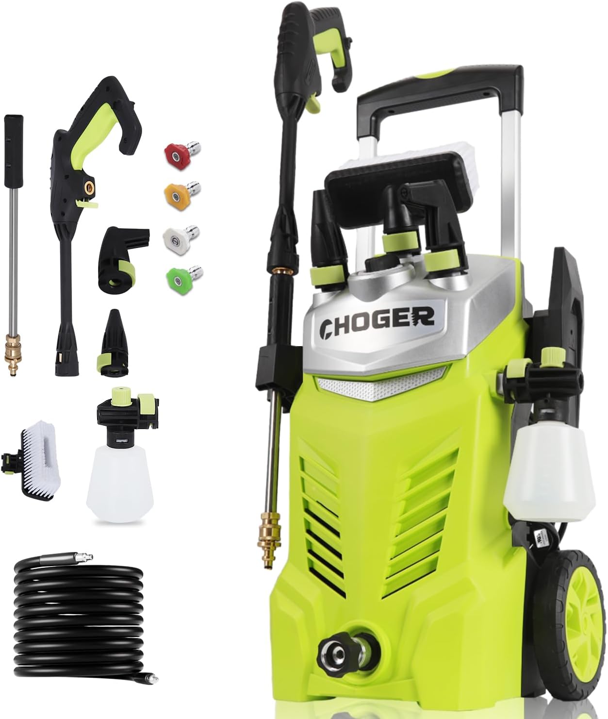 Amazon.com : CHOGER Electric Pressure Washer, 2.6 GPM, 4000 PSI Power ...