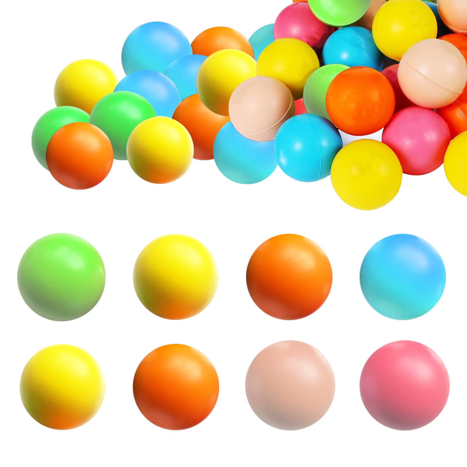 Amazon.com: Hyuetrsa 60 Pcs Colorful Foam Stress Balls, 1.57 Inch Soft ...