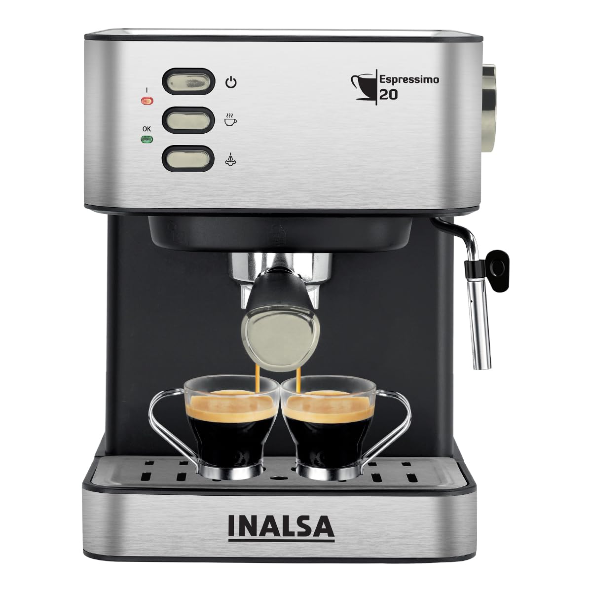 INALSA Espresso Coffee Machine for Home, Office|20 Bar Pressure|2 Yr ...