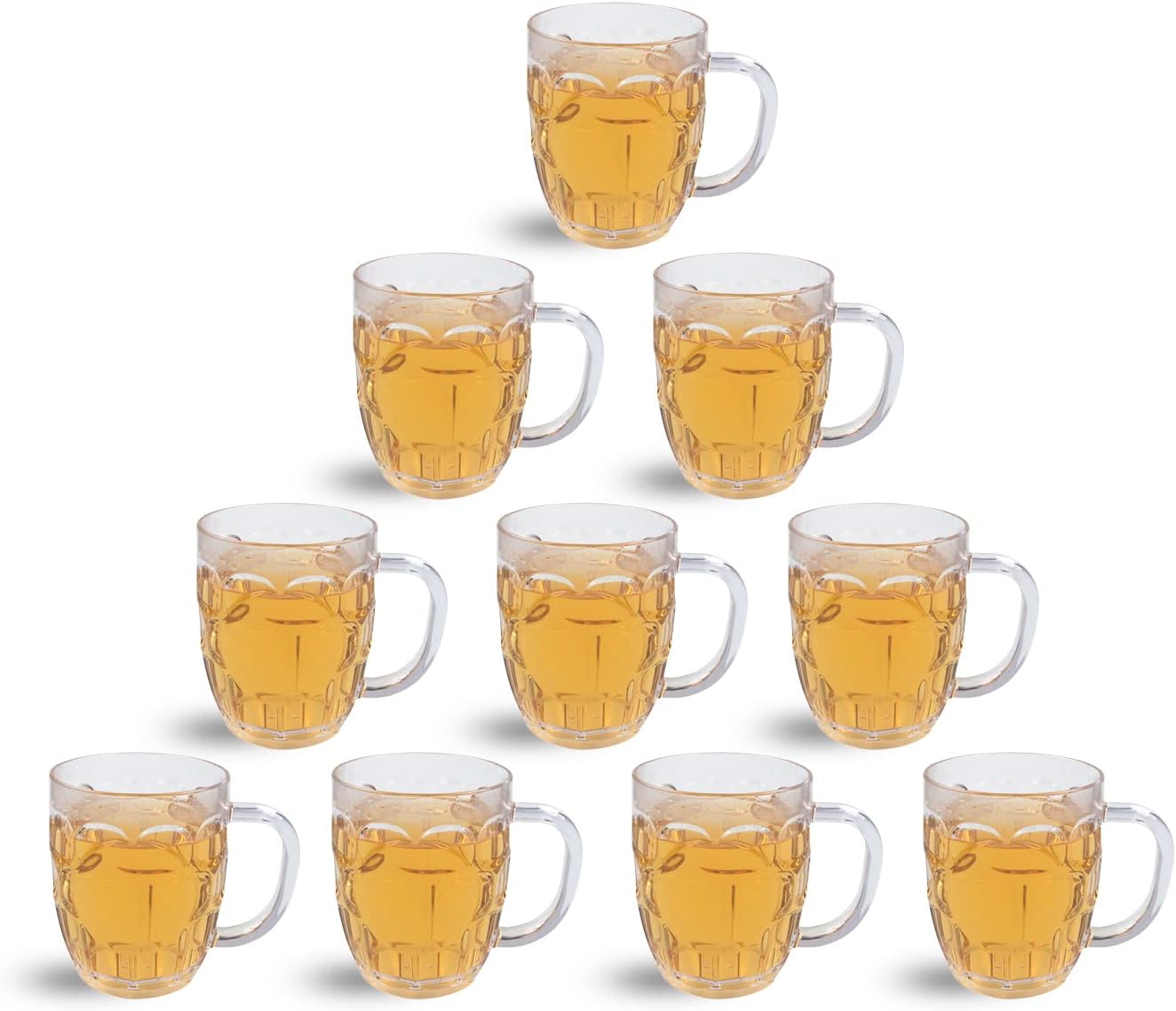 Amazon.com | Mini Plastic Beer Mugs, 8 oz Dimple Stein German Beer Mug ...
