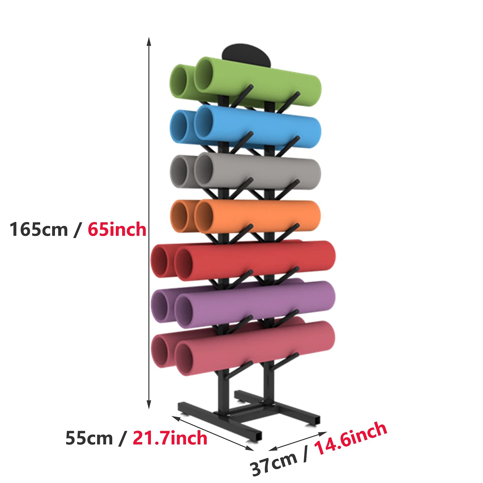 Amazon.co.jp: ヨガマット ストレージラック 大きな背の高いヨガマット