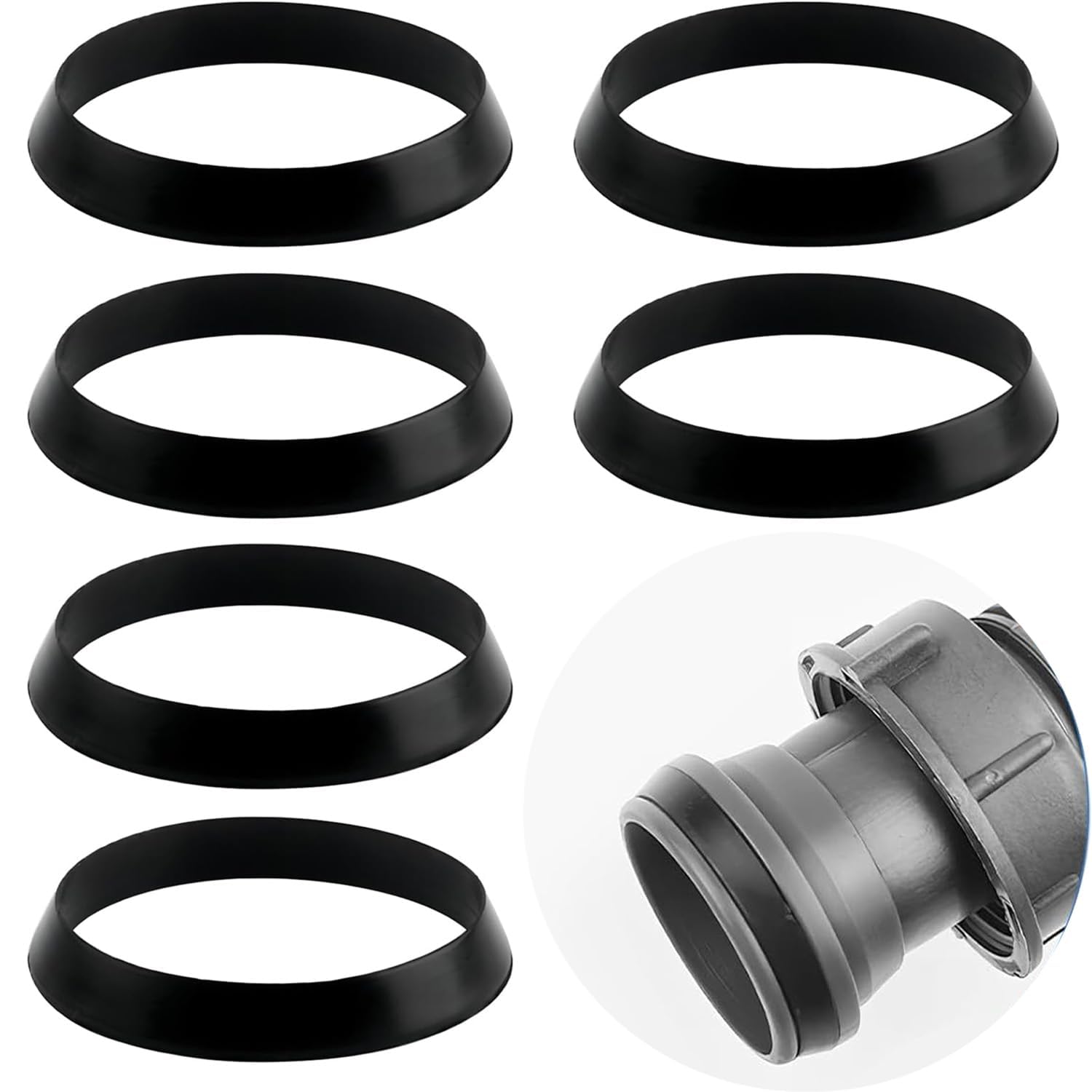 6 PCS 40mm Rubber Washers, Rubber Seal,Waste Pipe Silicone Sealing ...