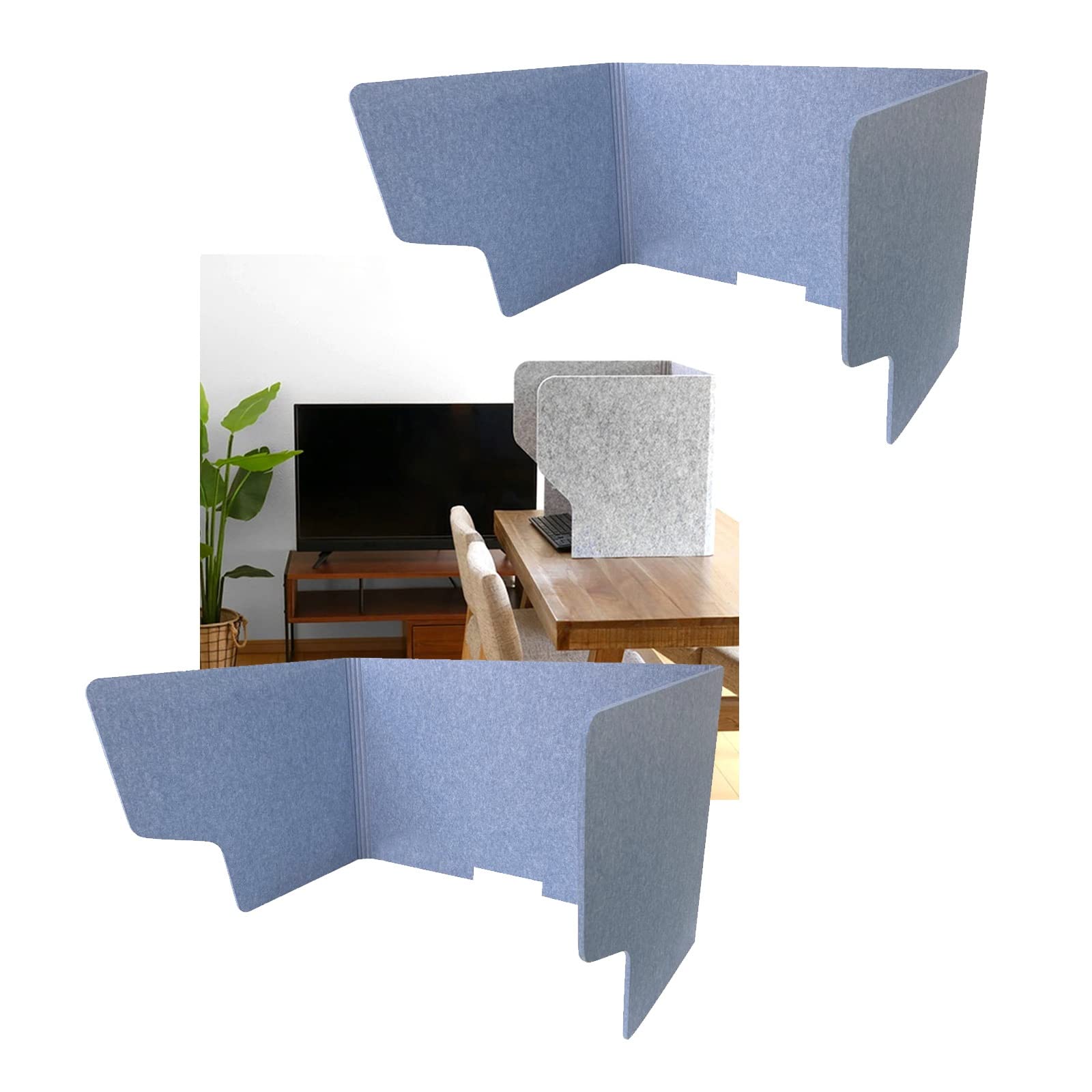 2 Privacy Desk Office Divider Acoustic Desk Divider Reduces Noise ...