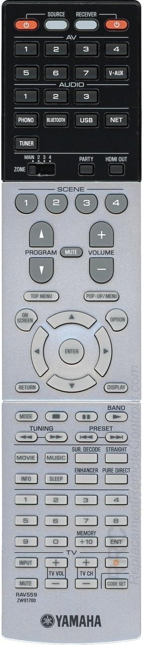 Amazon.com: Yamaha RAV559 AV Receiver Remote Control for RX-A2070, RX ...