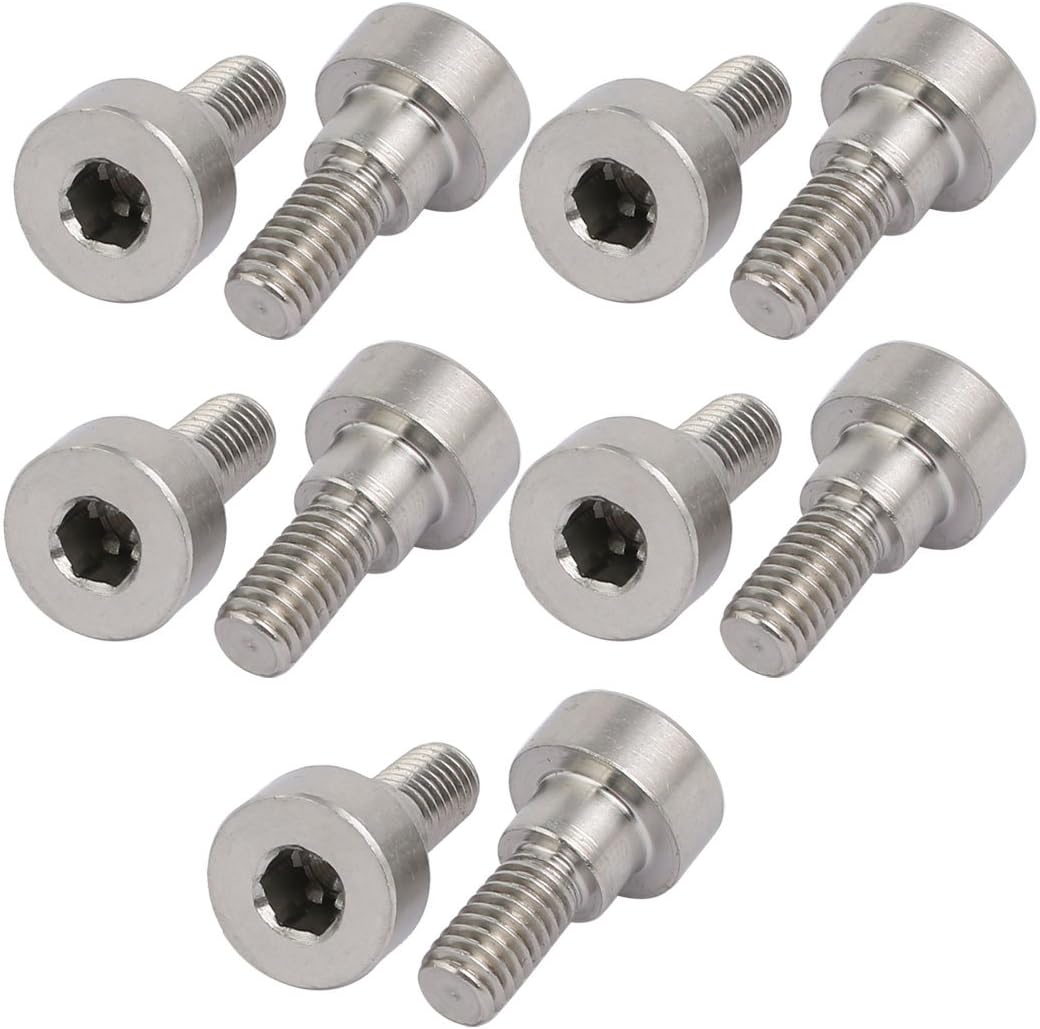 Amazon.com: uxcell 10pcs 304 Stainless Steel Hex Socket Shoulder Bolt ...