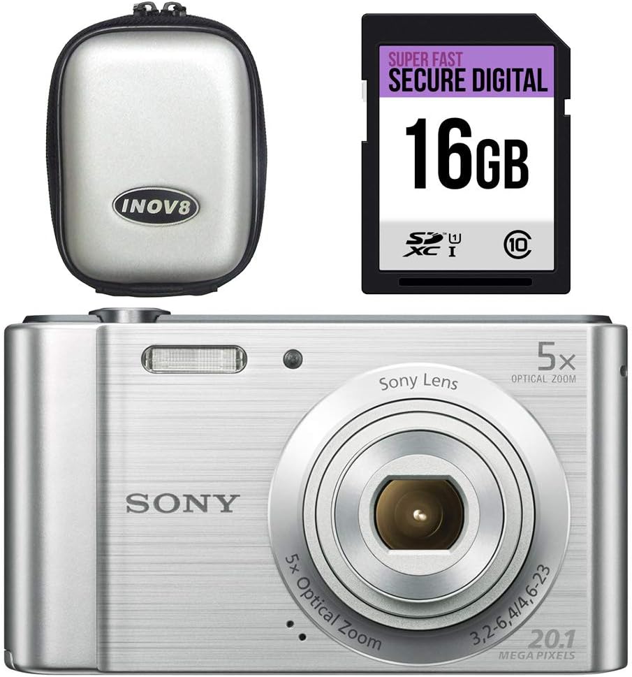 Sony Dsc-W800 Digital Compact Camera Bundle, 20.1 Mp, 5X Zoom, 2.7 LCD ...
