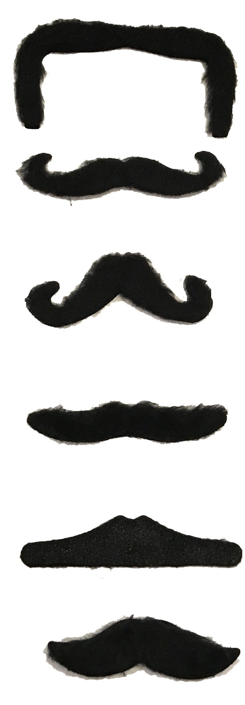 TheGag 100 Fake Mustaches Party Pack Realistic Self Adhesive-20 Designs ...