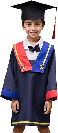 Unisex Child Shiny Graduation Gown Cap Tassel Set, Kindergarten ...