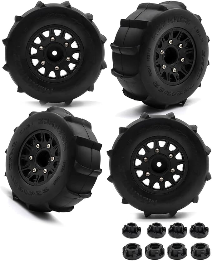 Amazon.com: RCMYou Rc Truck Tires Wheels for 1/10 Slash 2WD 4×4,Axial ...