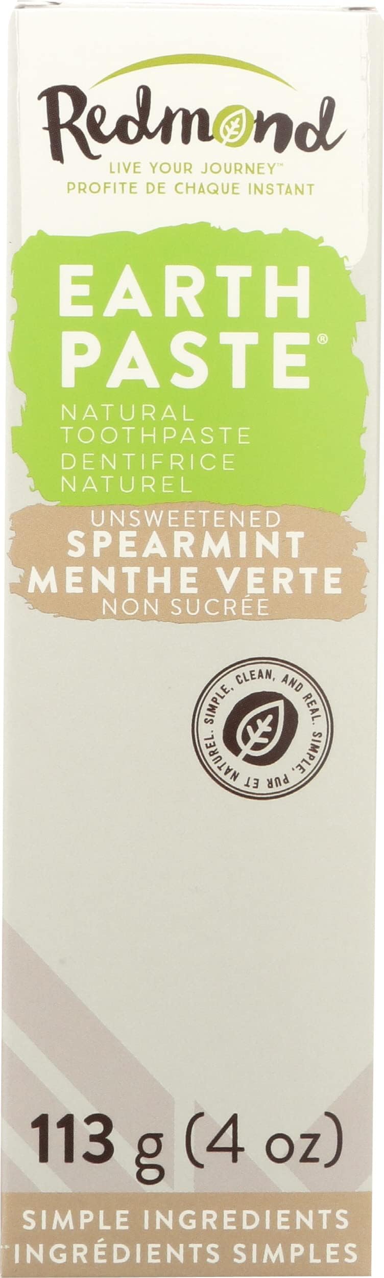 Amazon.com : Redmond Natural Spearmint Toothpaste, Non Fluoride, 4 ...