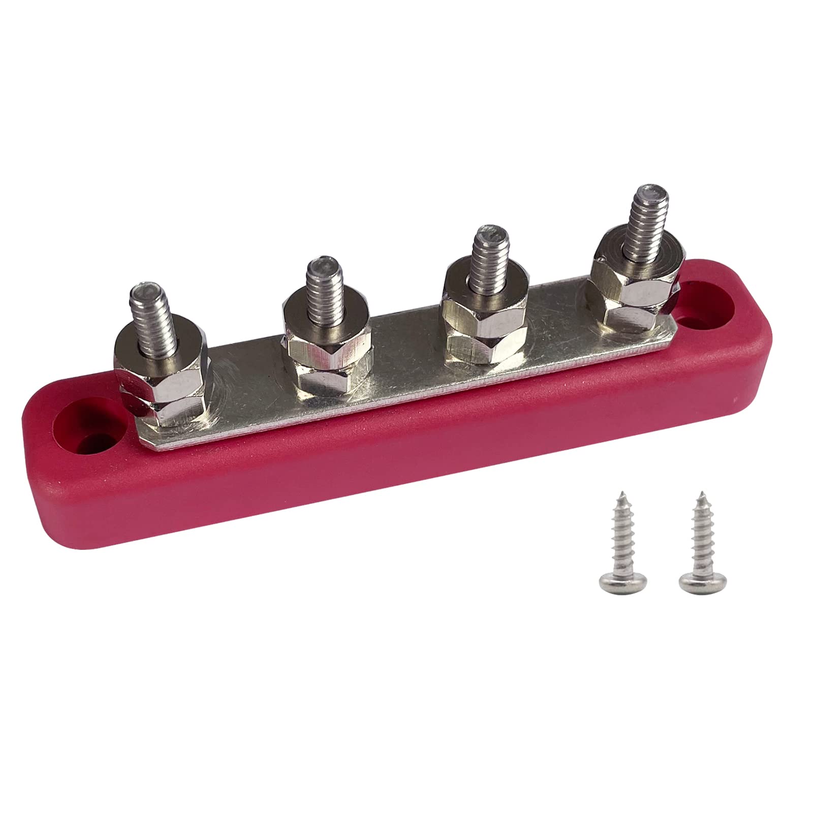 Buy Ampper 4 Terminals Bus Bar, 4.2" Power Distribution Block Brass ...
