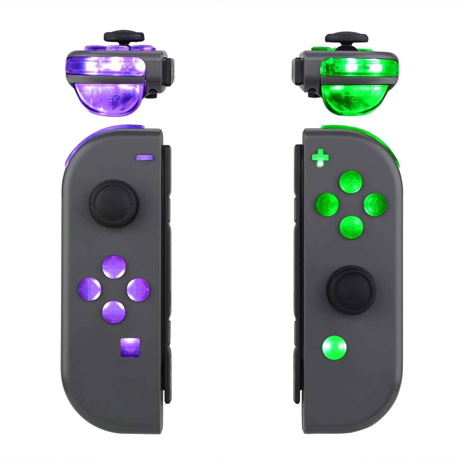 Amazon.com: eXtremeRate 7 Colors 9 Modes Button Control NS Joycon DFS ...