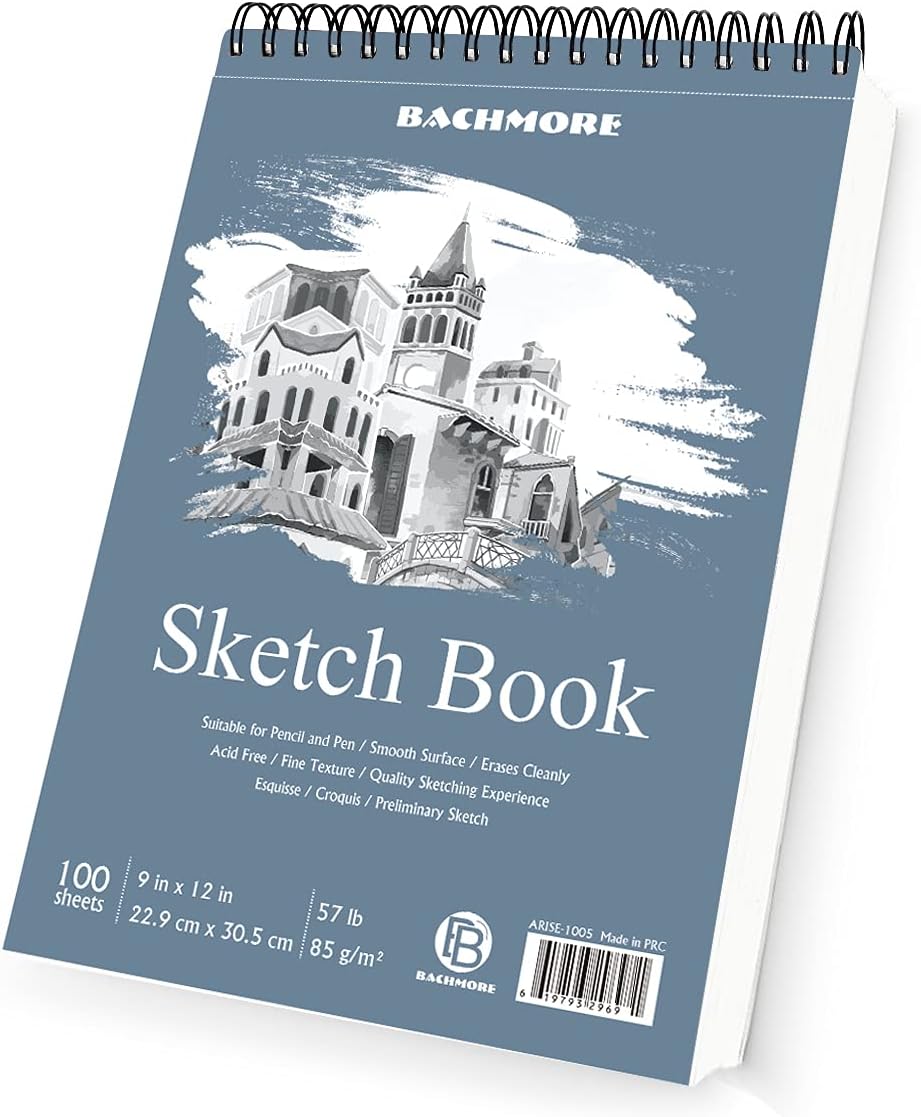 Amazon.com: Top Flight Sketch Pad, Heavy Back, 8.75 x 12-Inches, 50 ...