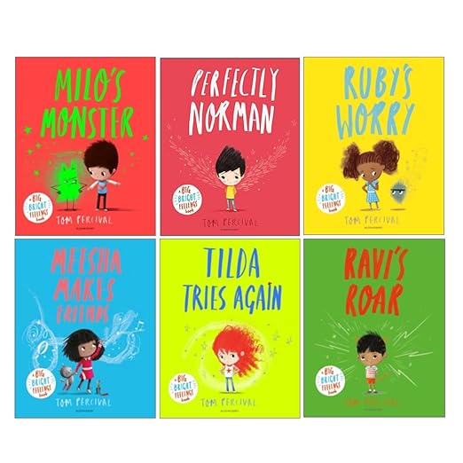 Tom Percival Big Bright Feelings Collection 6 Books Set (Perfectly ...
