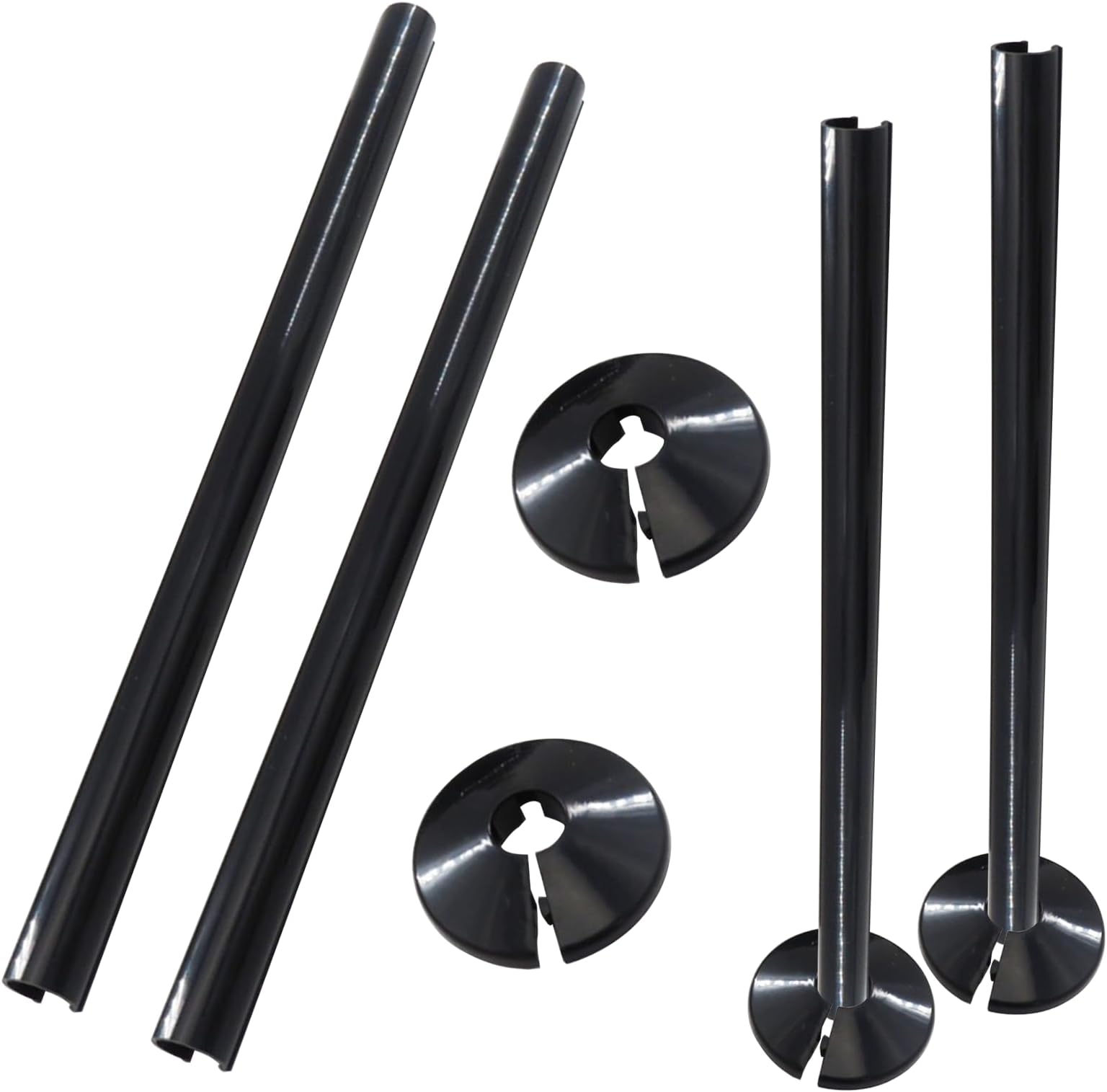 SPARES2GO Radiator Pipe Covers Shroud Collars Sleeve Anthracite Grey ...