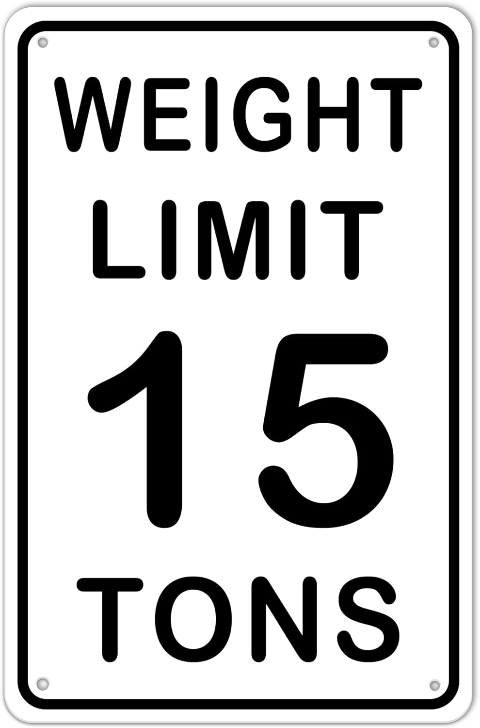 Amazon.com: Weight Limit 15 Tons - High Way Crossing Sign Metal Tin ...