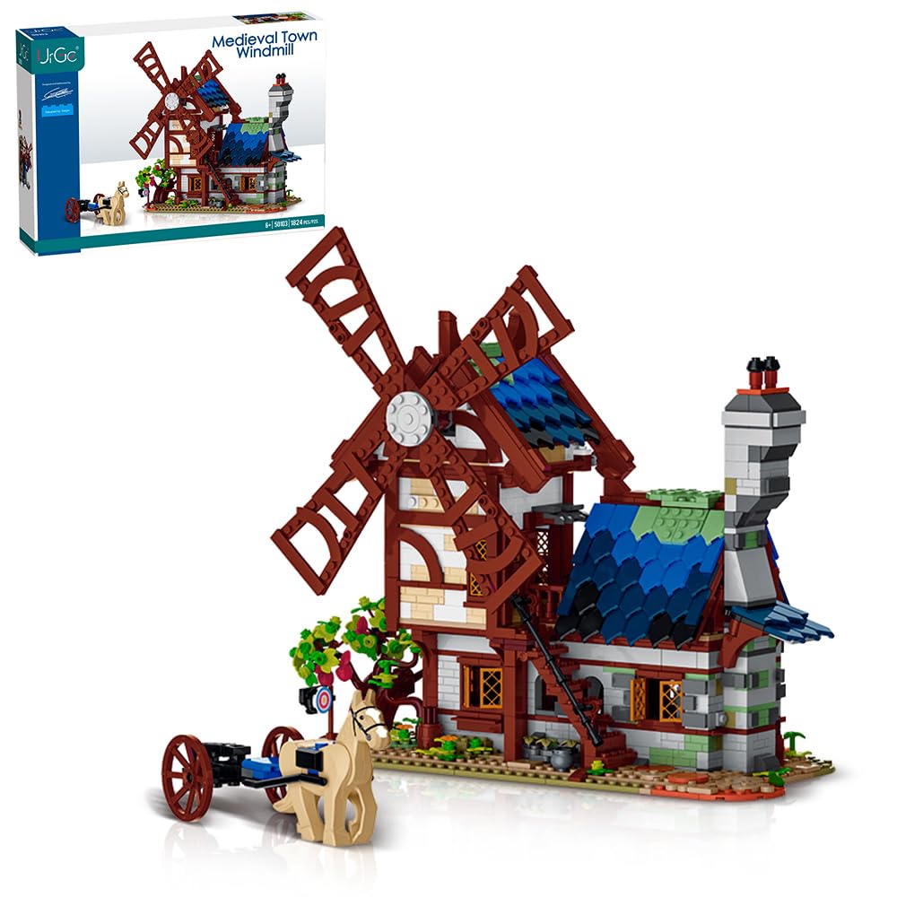Amazon.com: Medieval Windmill Building Set for Adults - 2312 Pcs Retro ...