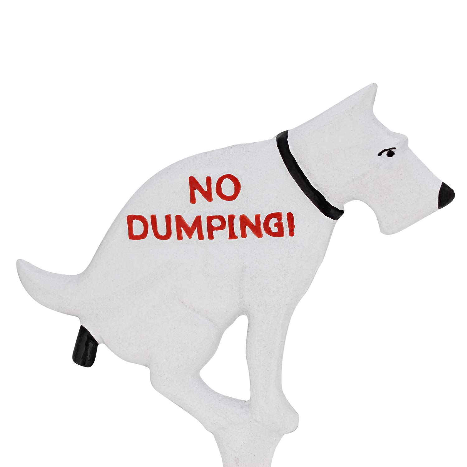 Snapklik.com : MiMu Cast Iron Lawn No Dog Pooping Sign