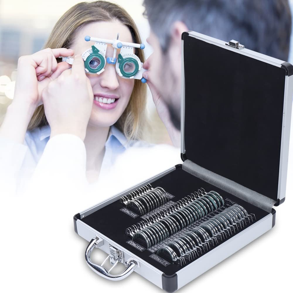 68 pcs Optical Trial Lens Set Ophthalmology Optometry Kit Trial Frame ...