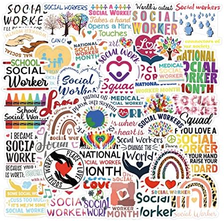 Amazon.com: 61PCS Social Work Stickers Inspirational Stickers ...