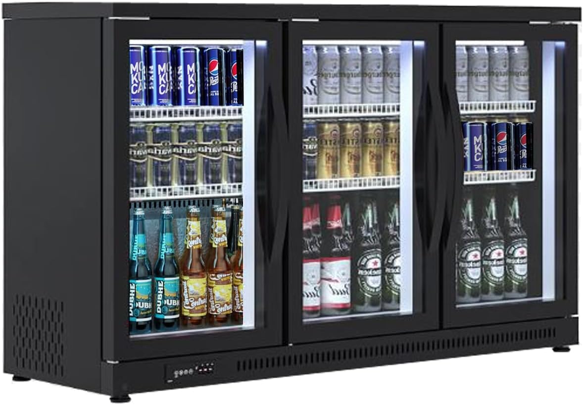 Amazon.com: Beer Back Bar Cooler 3 Glass Door (Swing Door) 53" Width ...