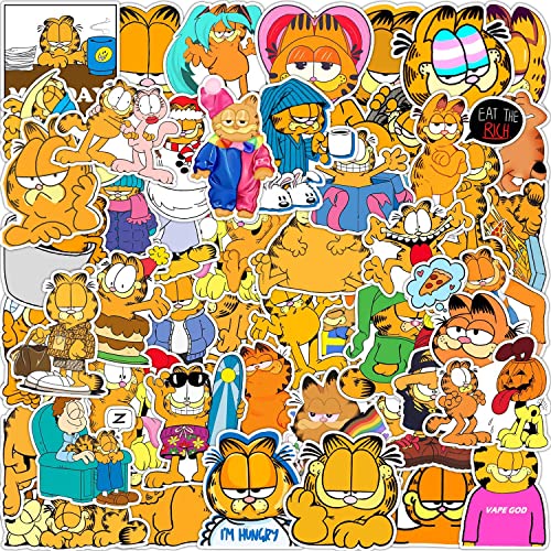 Garfield Stickers 50PCS Vinyl Stickers for Laptop,Bumper,Skateboard ...