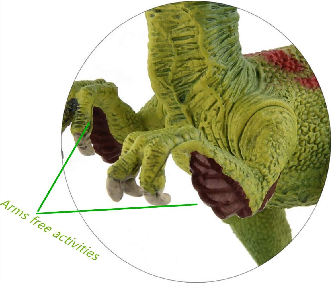Velociraptor de juguete de dinosaurio, figuras educativas realistas de dinosaurio con mandíbula ...