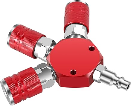Amazon.com: Air Compressor Splitter Leak Proof Brass Industrial Connect ...