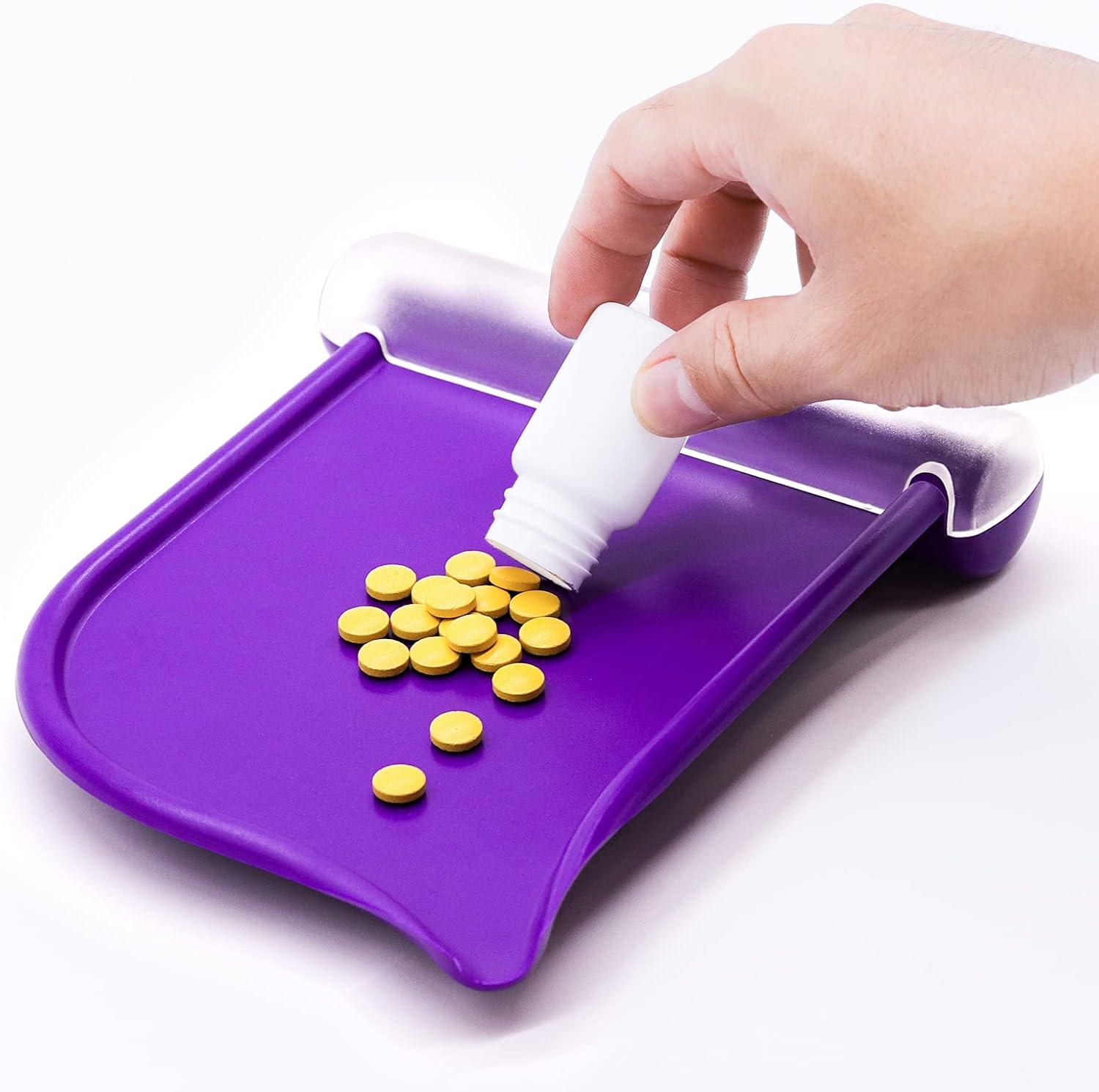 Bandeja de conteo de pastillas con espátula, farmacéutico, farmacéutico ...