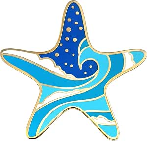 Amazon.com: Pinsanity Ocean and Night Sky Starfish Enamel Lapel Pin ...