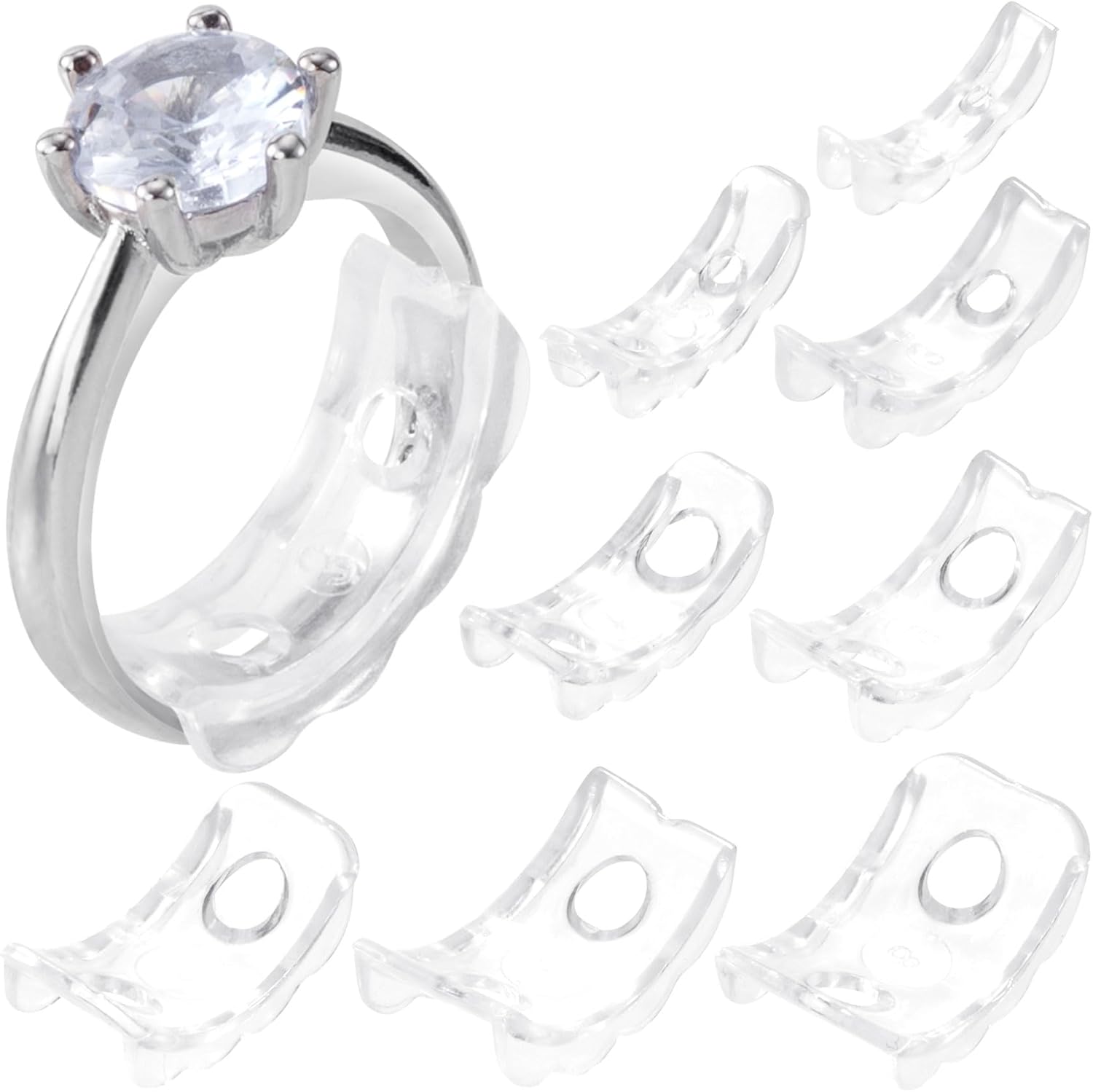 Amazon.com: OIIKI 8PCS Ring Sizers for Loose Ring, Flexible Invisible ...
