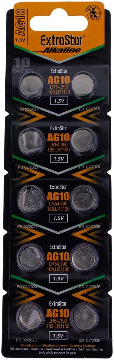 GP LR54 Battery (AG10 189 389) Pack of 10: Amazon.co.uk: Electronics ...