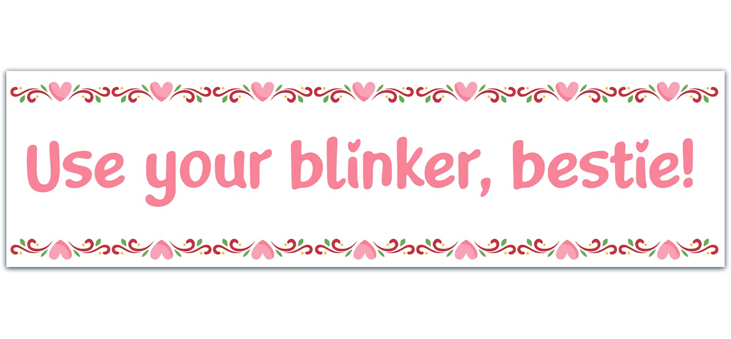 Amazon.com: Use Your Blinker, Bestie! Funny Cute TikTok Meme Bumper ...