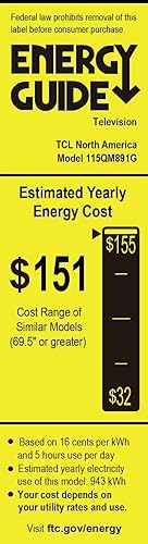 Amazon.com: TCL 115-Inch QM89 QLED 4K Smart QD-Mini LED TV with Google ...