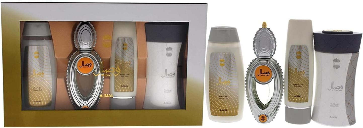 Ajmal Perfumes Wisal Gift Set For Unisex - 4 Pieces : Amazon.ae: Beauty