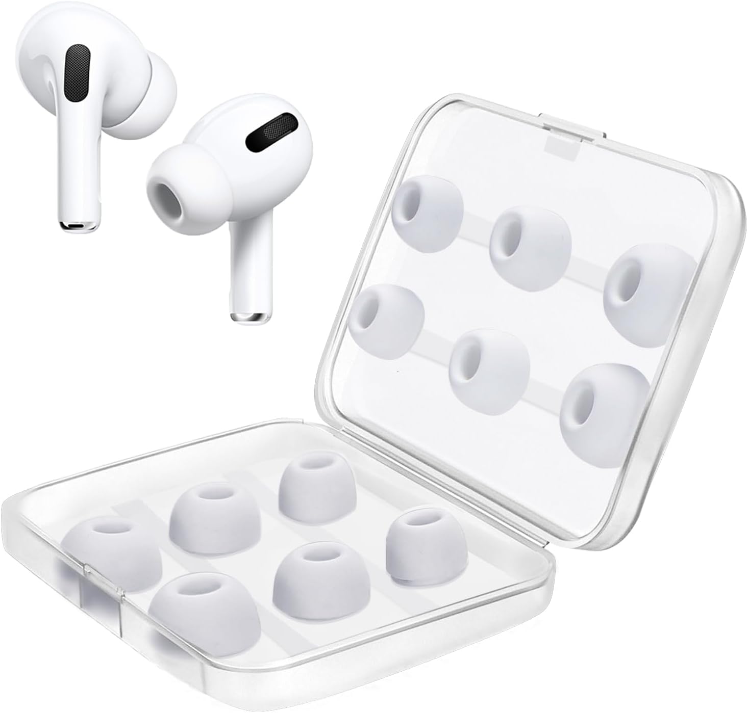 6 Pairs Replacement Ear Tips for AirPods Pro and AirPods Pro 2nd ...