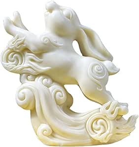 Amazon.com: oarehol Flying Rabbit Statue,White Bunny Statue Sculpture ...
