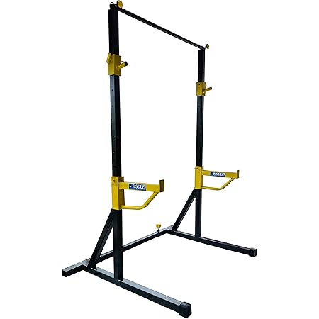 RISE UP Squat Rack Power Cage with with Pull Up Bar, J-Cups & Safety ...
