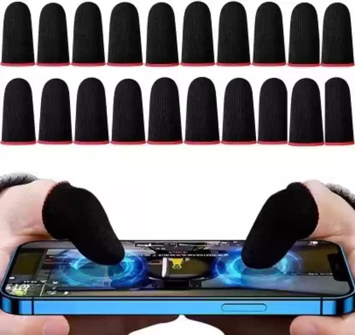 (20 Pieces) Thumb & Finger Sleeves for Mobile Gaming, Anti-Sweat ...