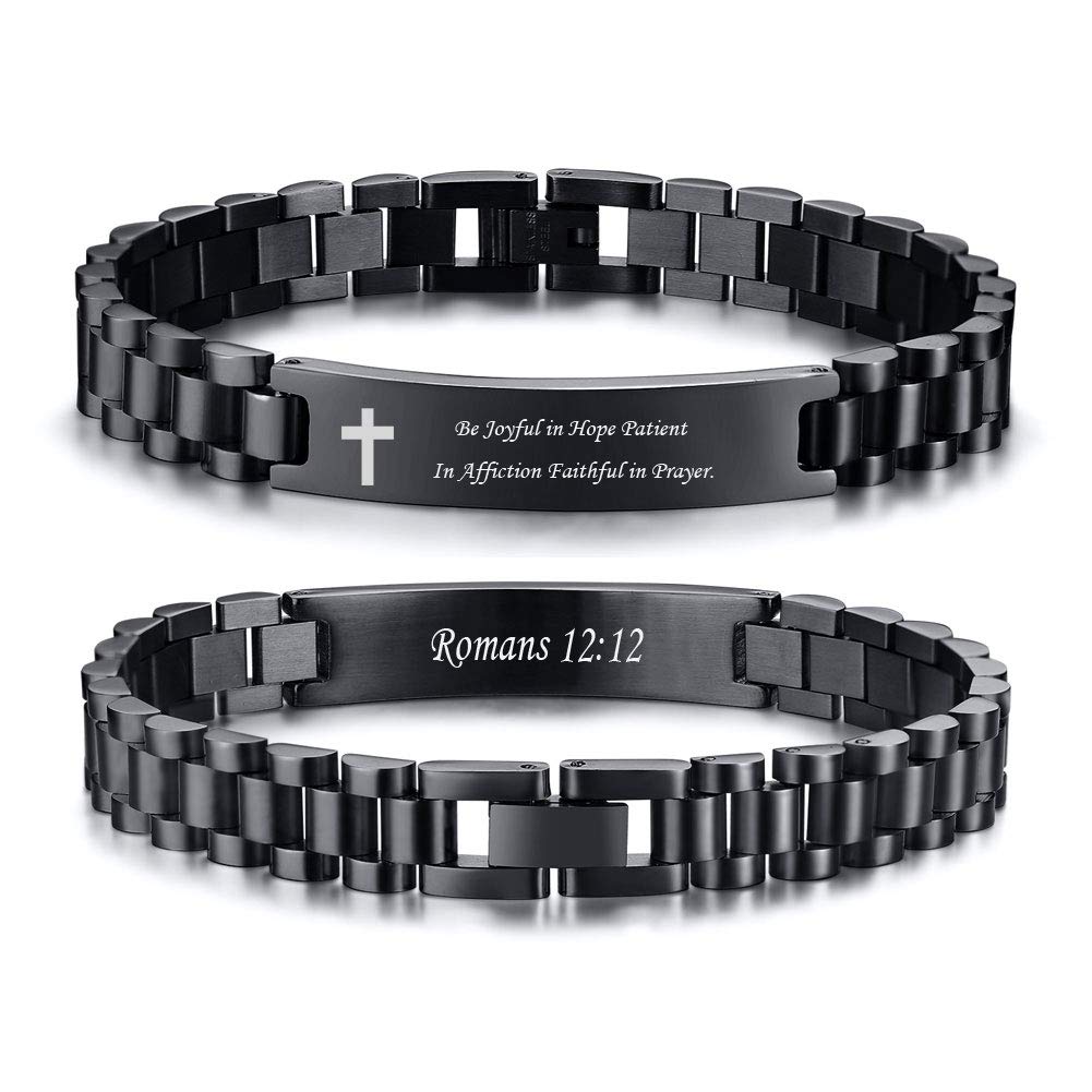 Snapklik.com : VNOX Christian Bracelet For Men Personalized Bible Verse ...