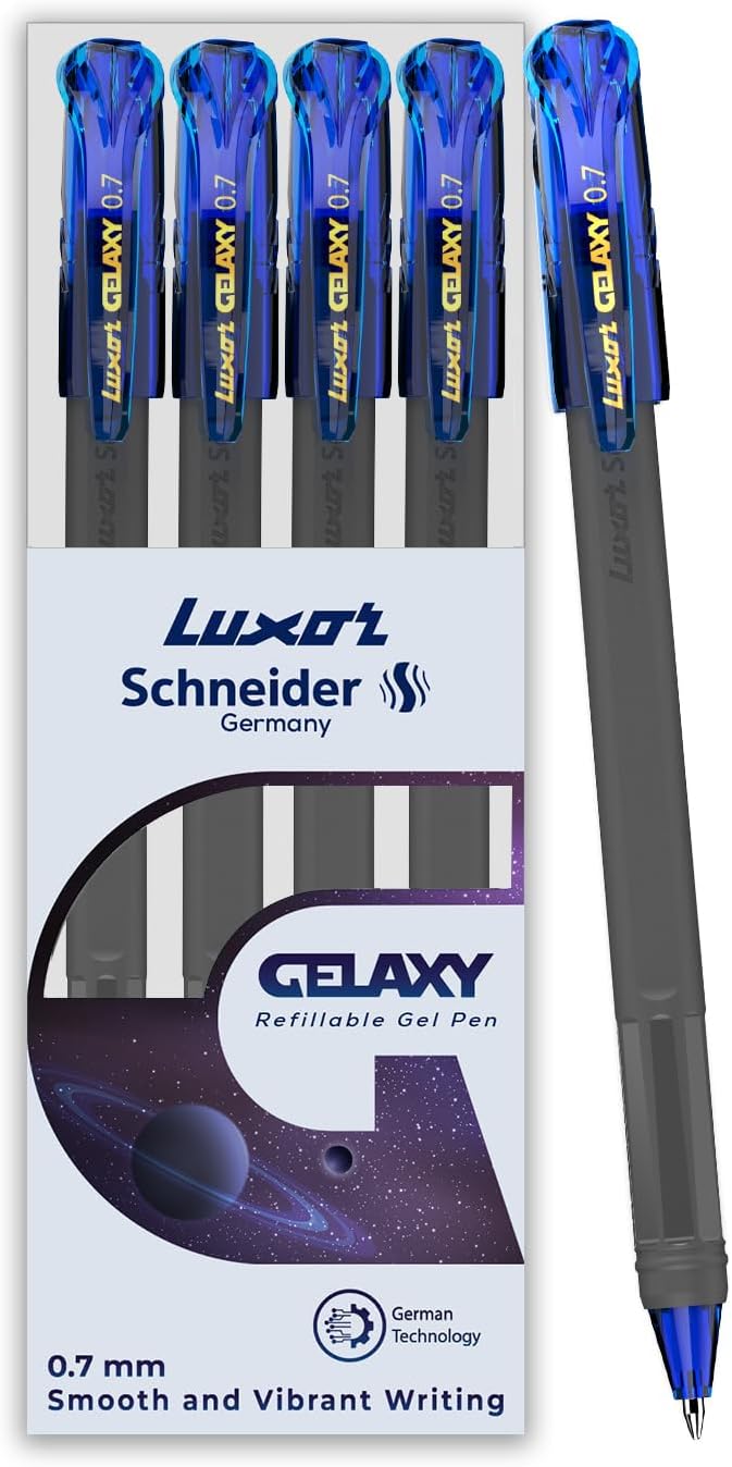 Luxor Schneider Gelaxy|Refillable Gel Pen|Pack of 4-(Blue+Black+Red ...