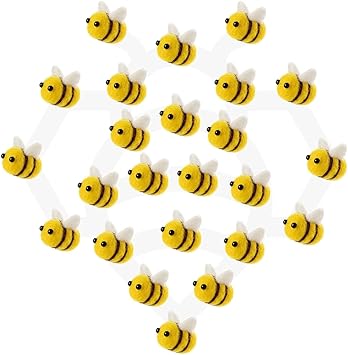 Amazon.com: CINPIUK 24 Set Felt Bees for Crafts, Wool Felt Bumble Bee ...
