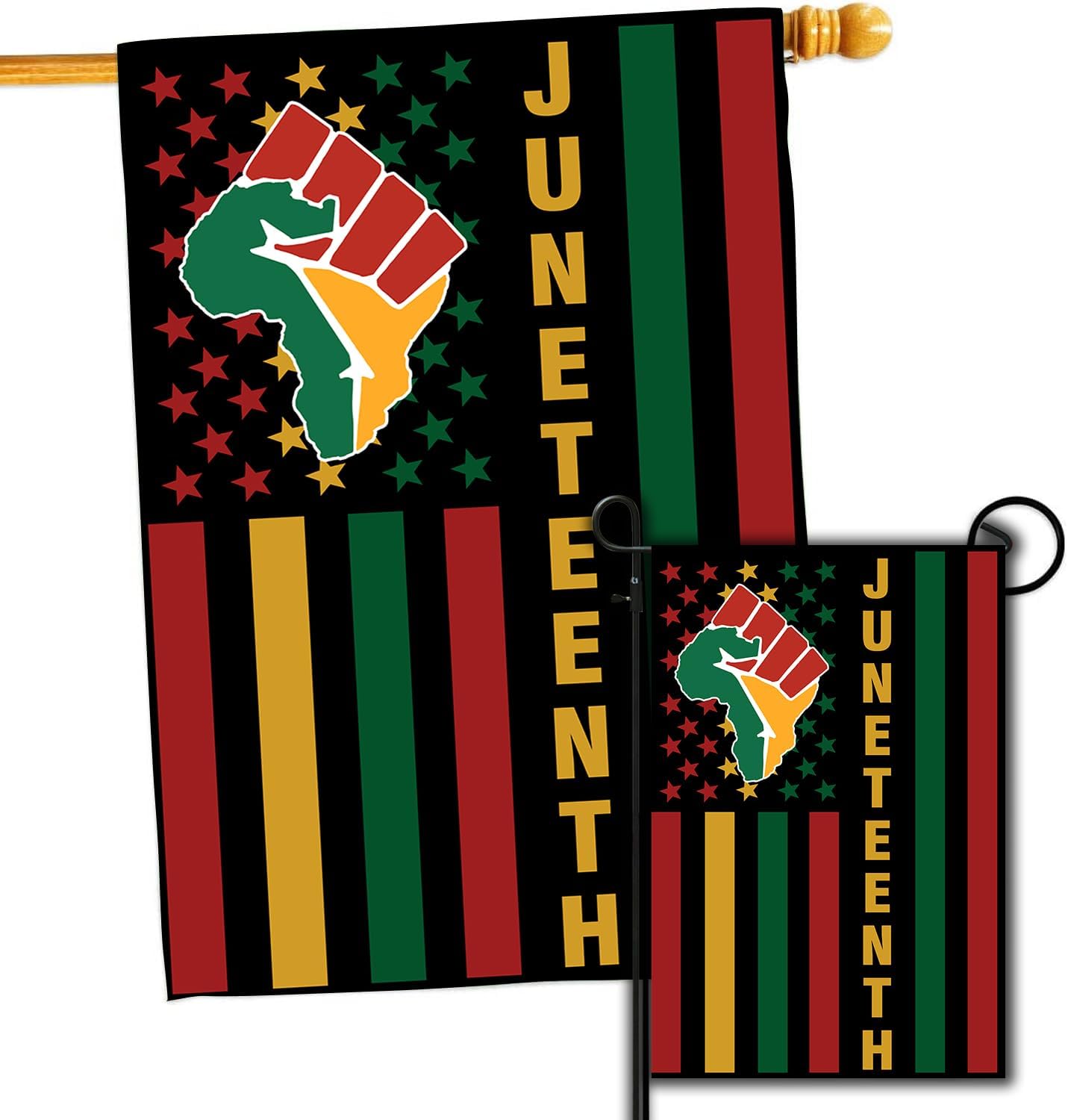 Amazon.com : Happy Juneteenth Flag 3x5 Ft Double Sided Black History ...