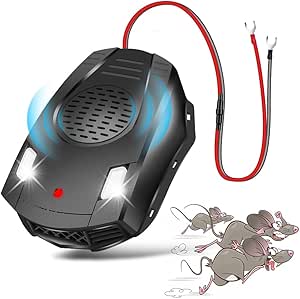 Under Hood Animal Repeller, Ultrasonic Mouse Repeller, LED Flashing ...
