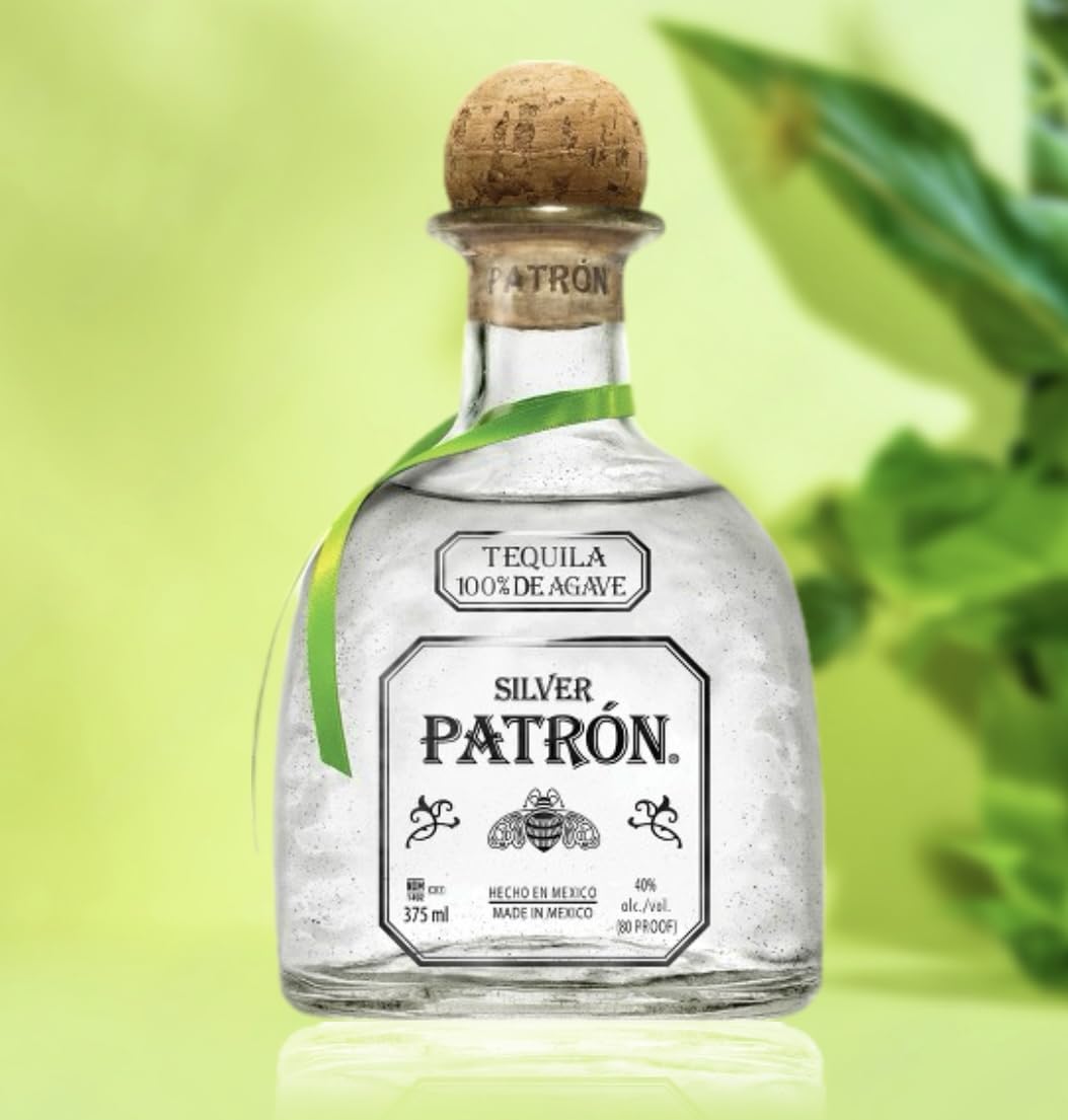 Amazon.com : Blue Agave Patron Blanco/Silver -375ml (Pack of 1 ...