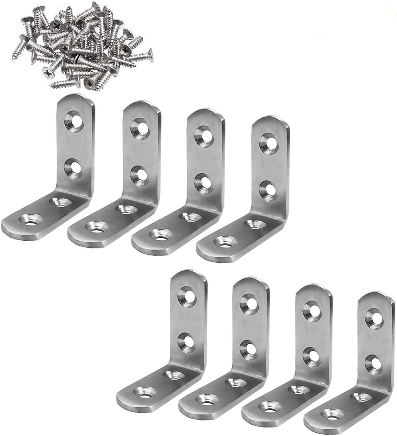 Right Angle Brackets - HONGCI 8 Pack 50mm x 50mm 90 Degree Stainless ...