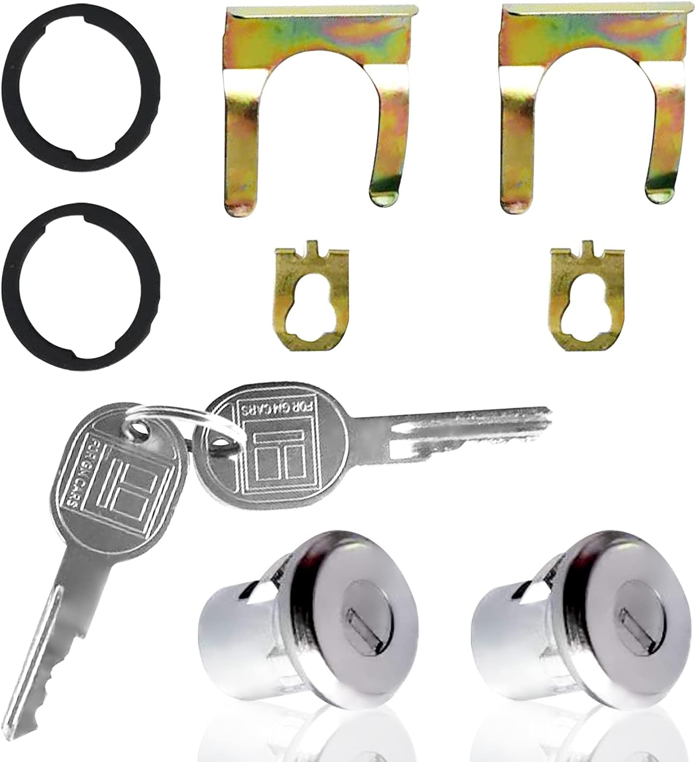 Amazon.com: X AUTOHAUX 1 Set Door Lock Cylinder with Keys for Chevy ...